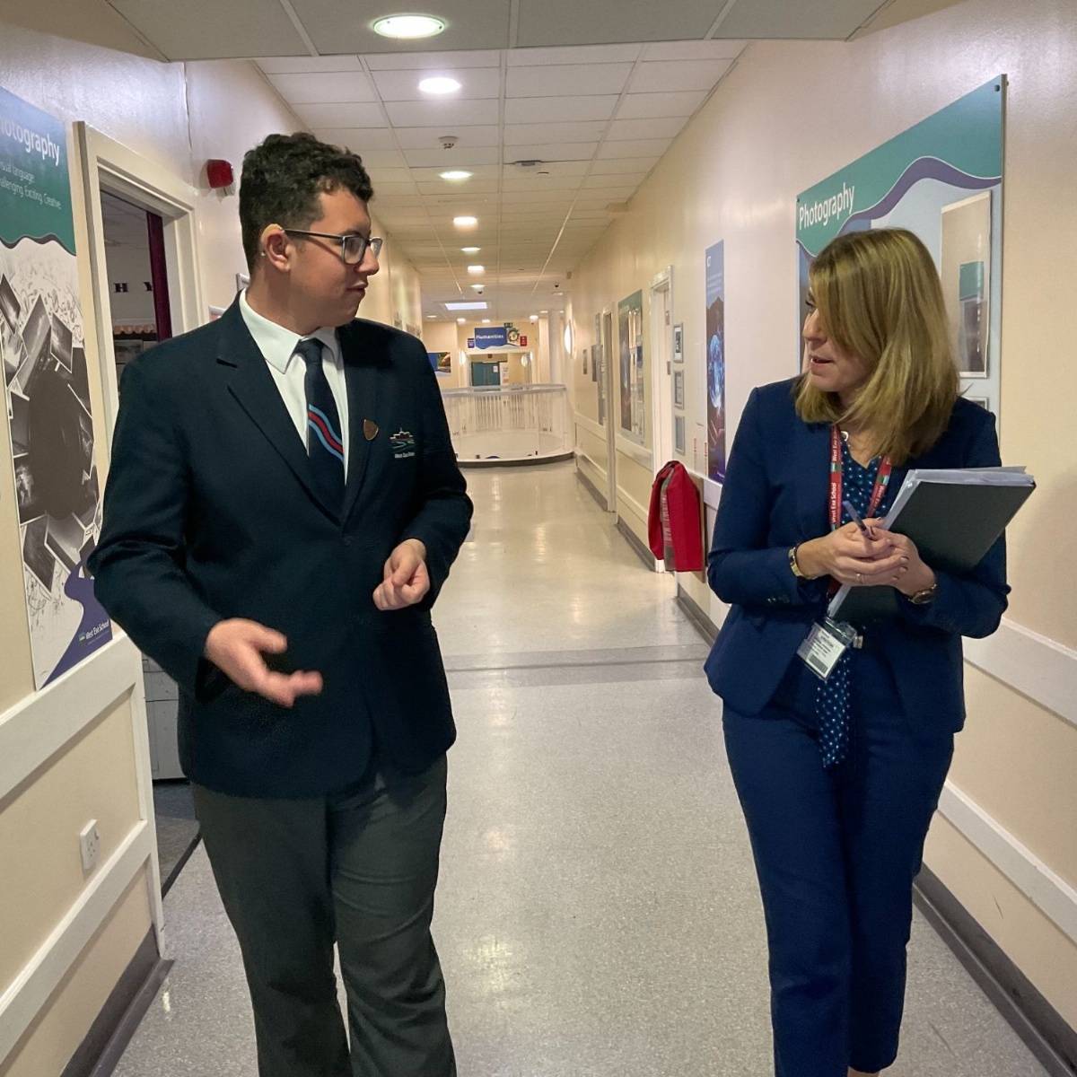 West Exe School - Student Tour Guides in Action..