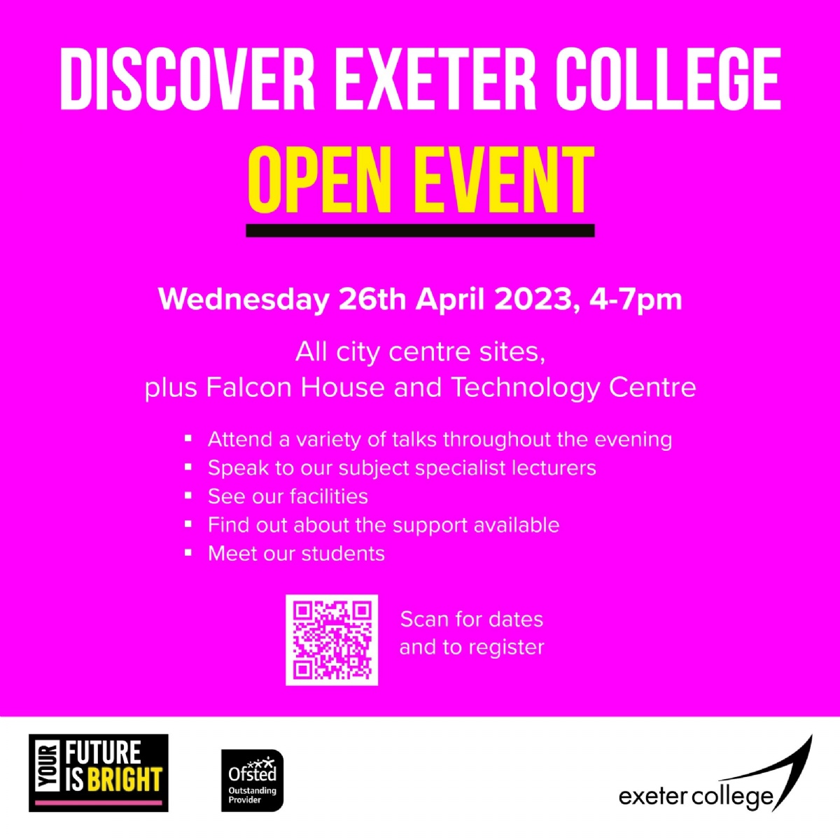 West Exe School - Open Evening at Exeter College