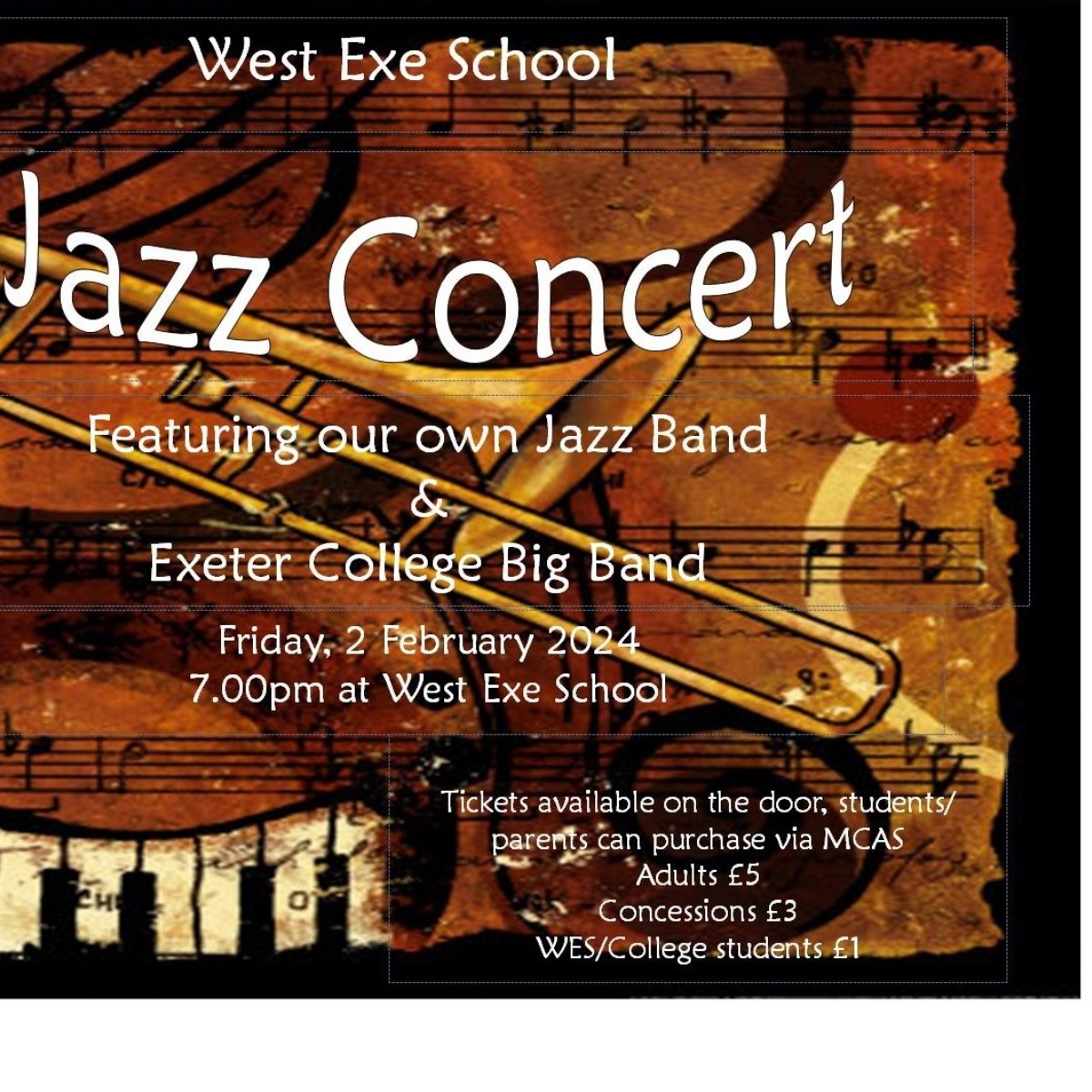 West Exe School - WES holds Jazz concert alongside Exeter College...