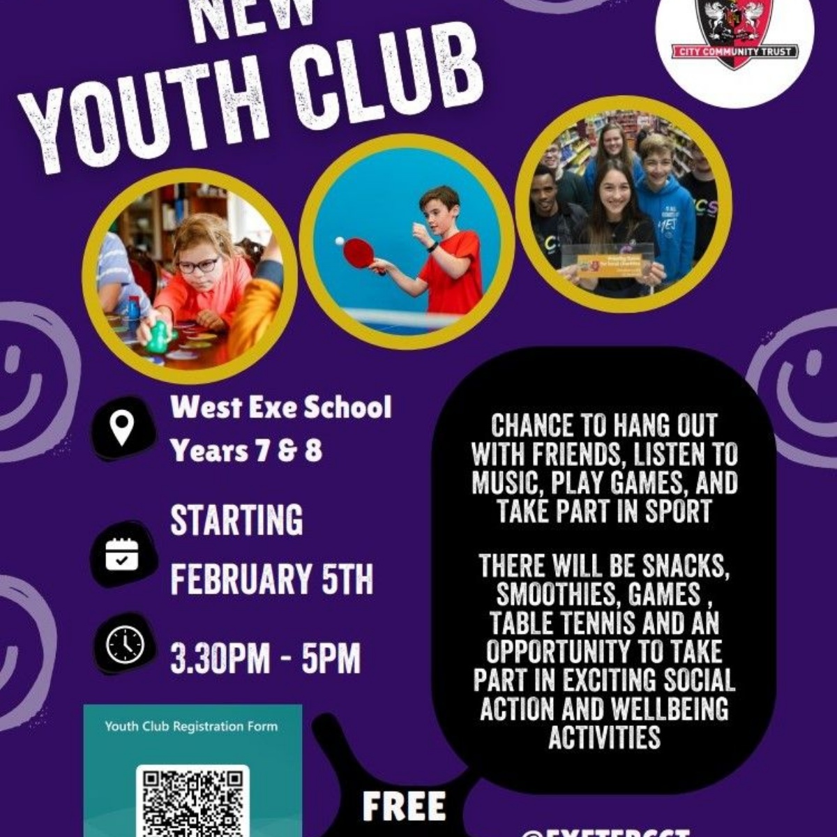 West Exe School - New Youth Club at WES for Year 7 & 8...